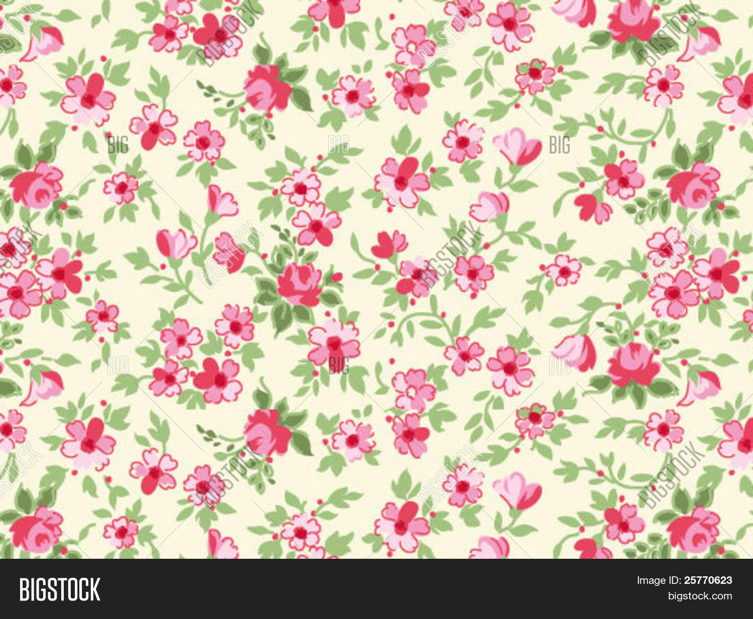 Tiny Floral Seamless Vector & Photo (Free Trial) | Bigstock