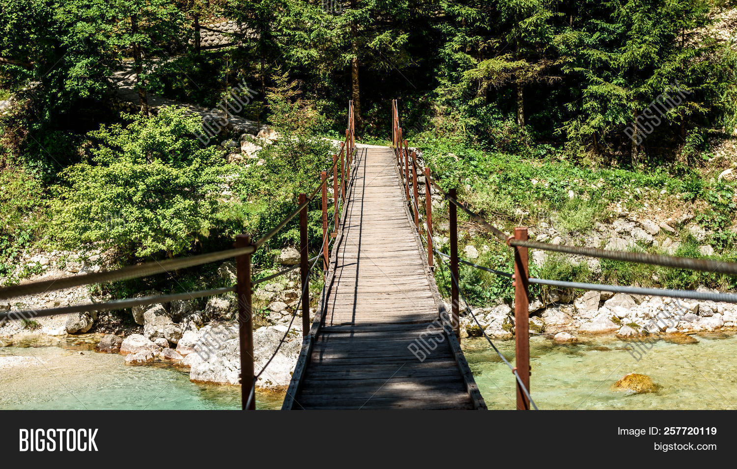 Wooden Hanging Bridge Image & Photo (Free Trial) | Bigstock