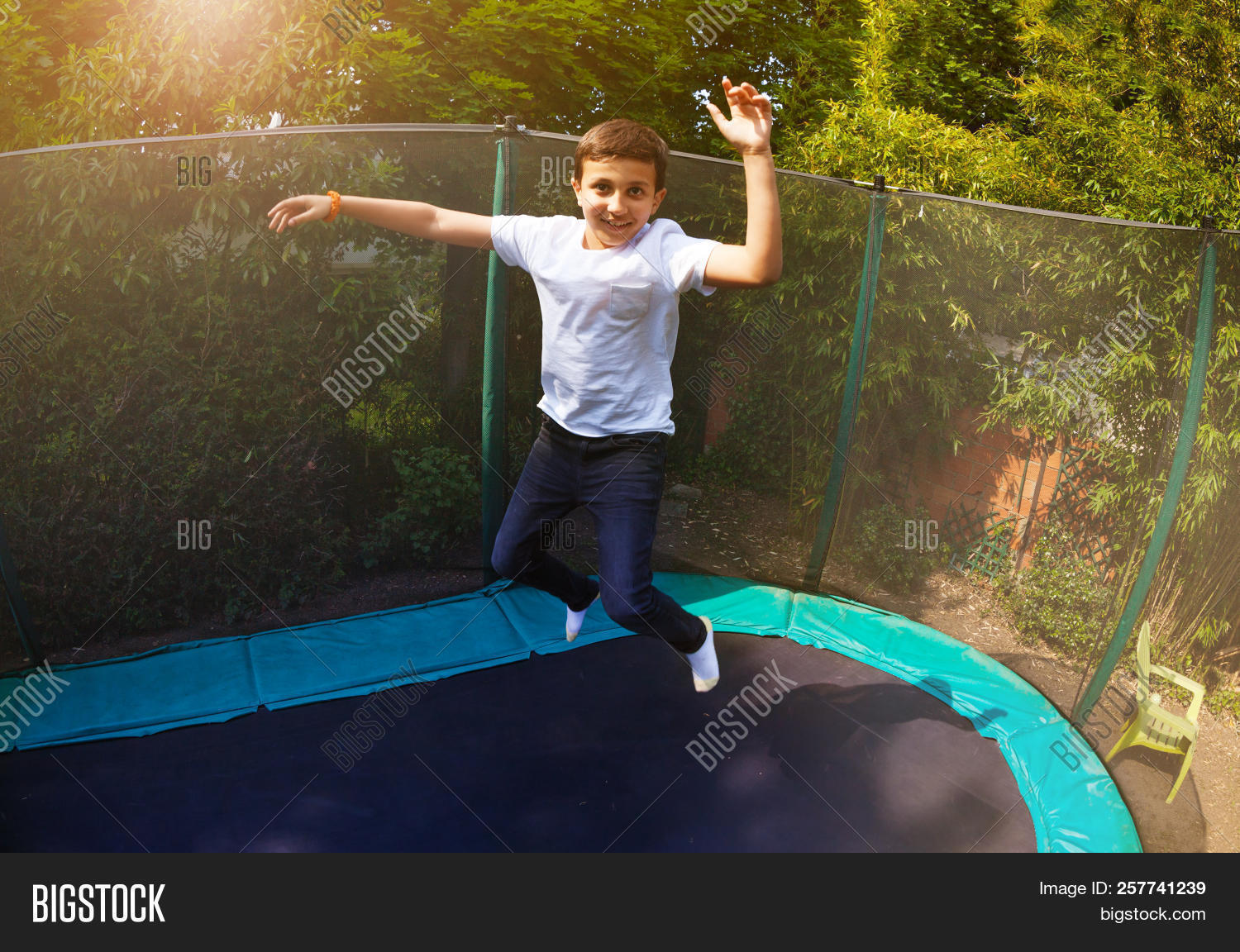 Happy Boy Jumping High Image & Photo (Free Trial) | Bigstock