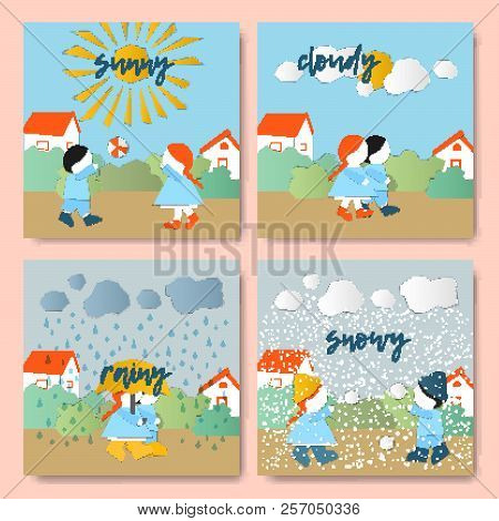 Papercut Weather Vector & Photo (Free Trial) | Bigstock