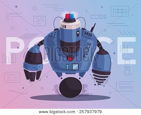 Police Drone Robot. Vector & Photo (Free Trial) | Bigstock