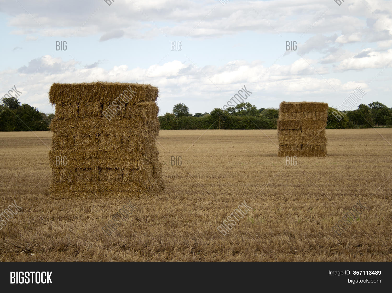 Pile Hay On Overcast Image & Photo (Free Trial) | Bigstock