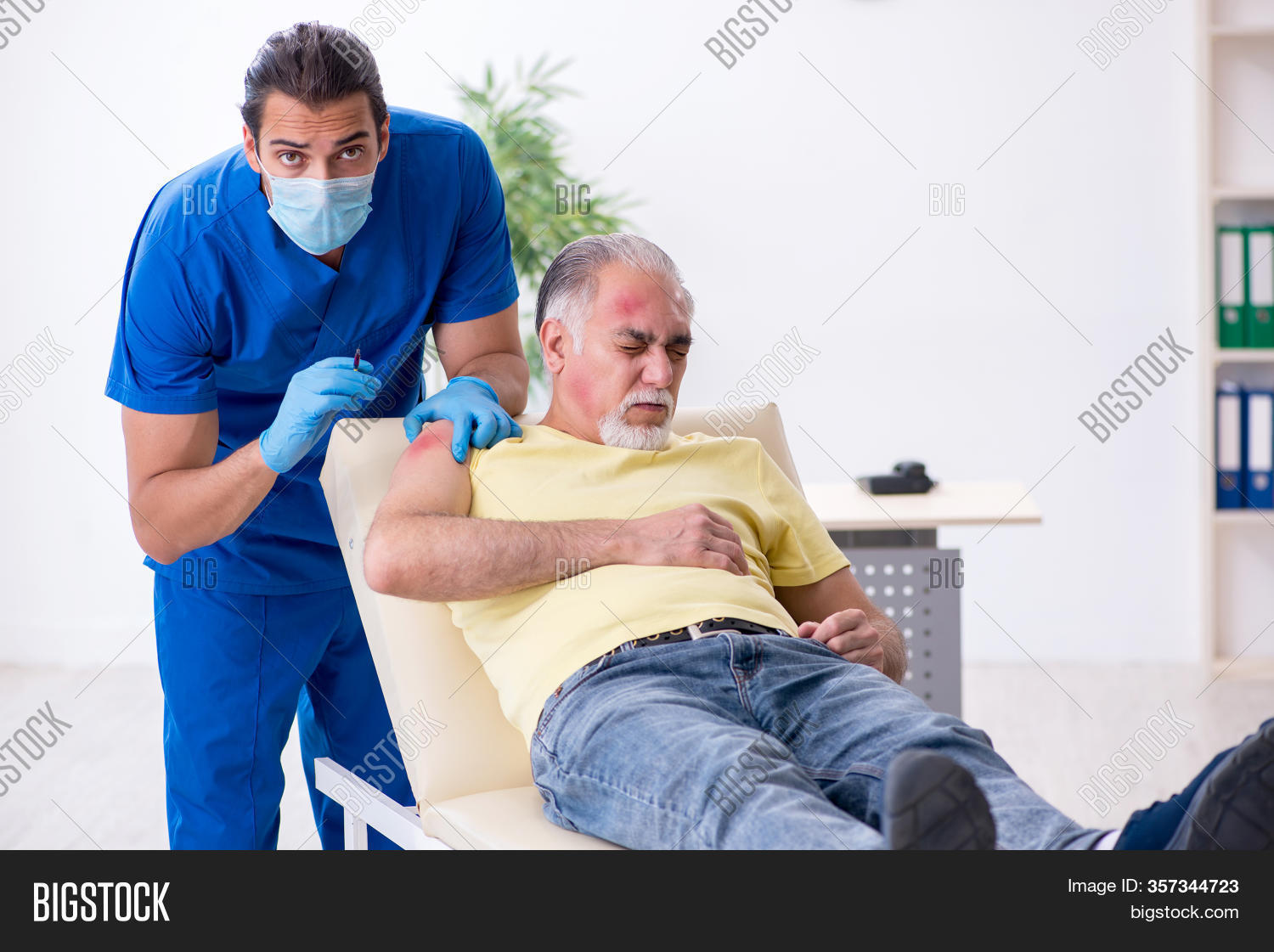 Injured Old Man Image & Photo (Free Trial) | Bigstock
