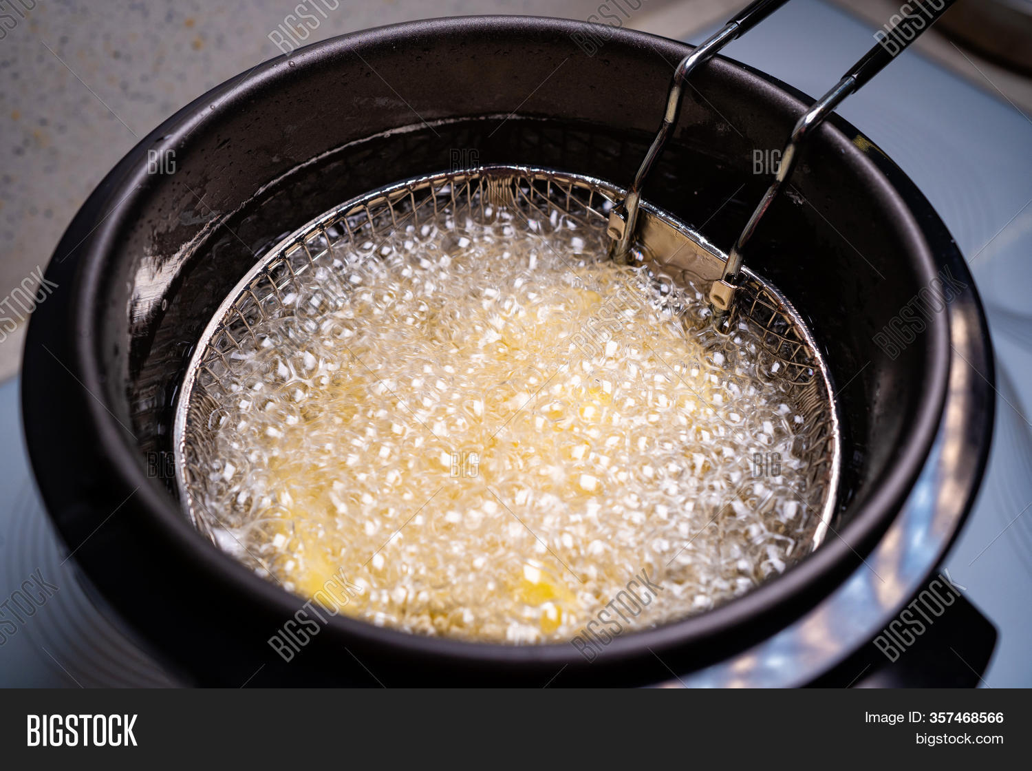 Cook French Fries. Oil Image & Photo (Free Trial) | Bigstock