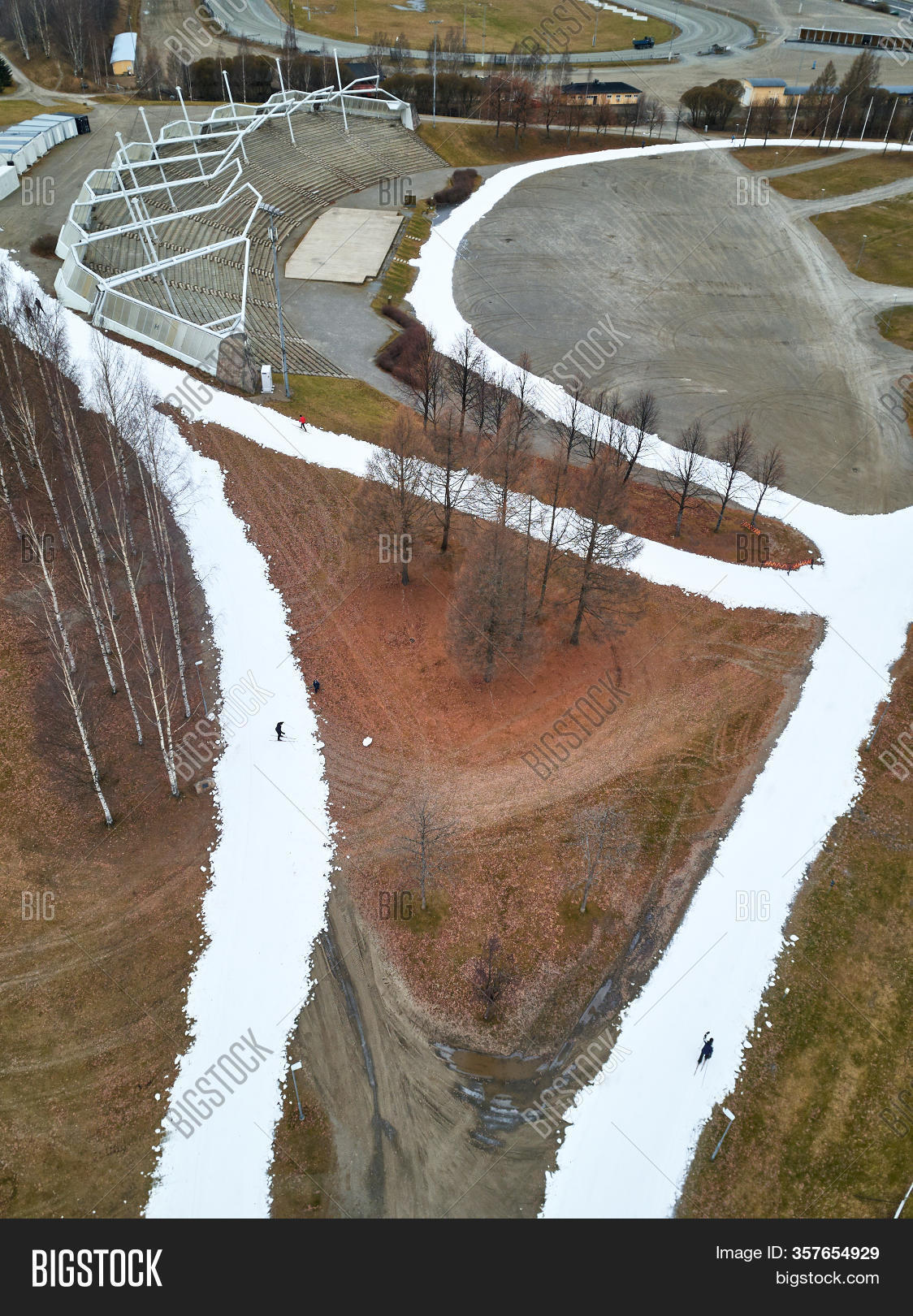 Aerial View Ski Track Image & Photo (Free Trial) | Bigstock