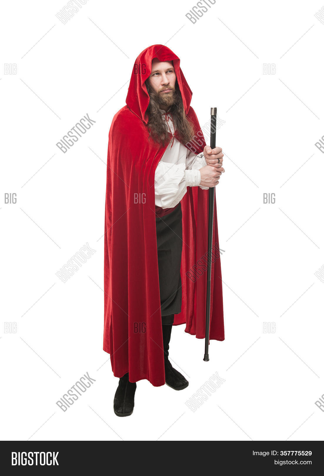 Medieval Man Cape Cane Image & Photo (Free Trial) | Bigstock