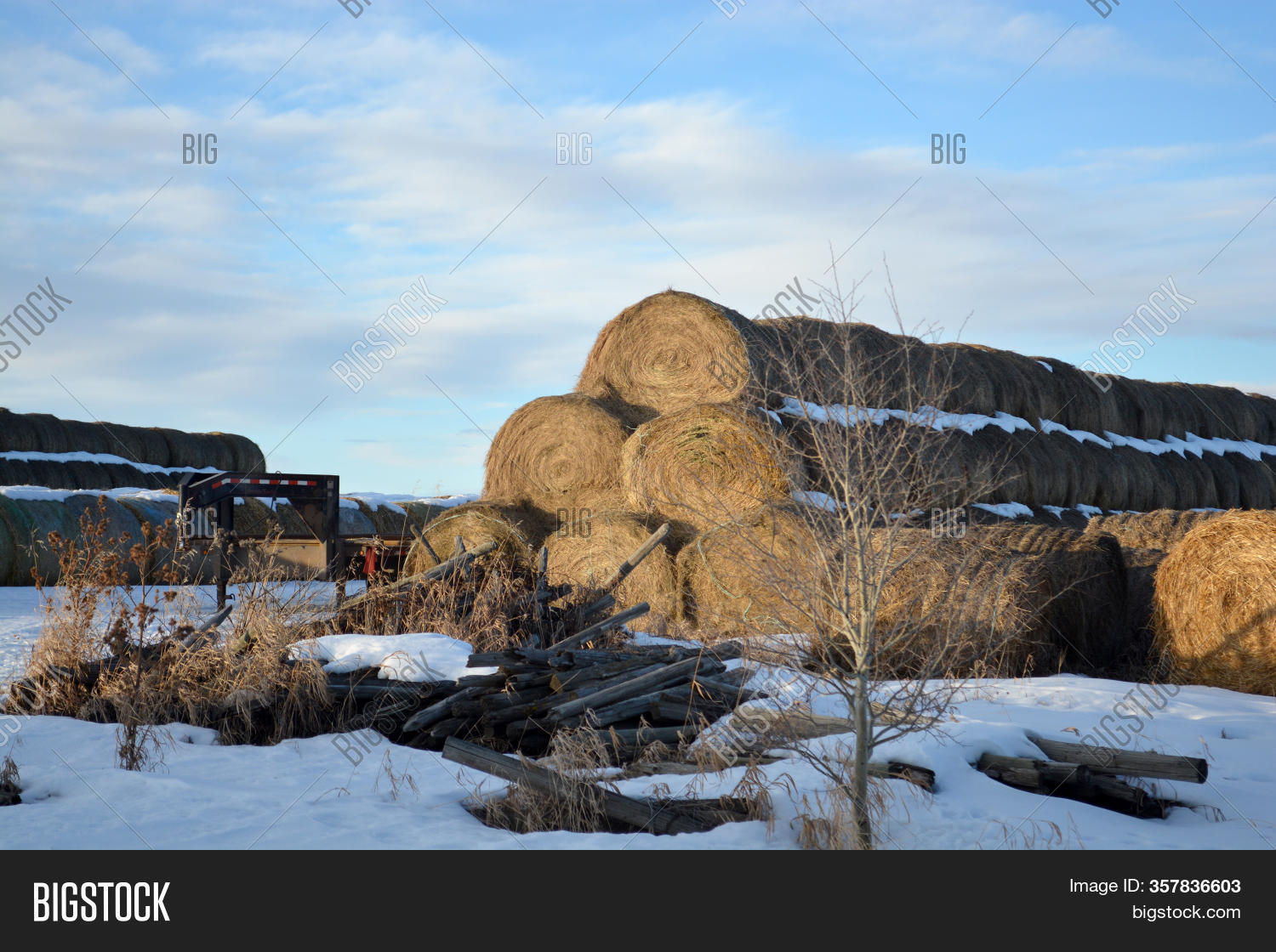 Large Stacks Hay Bails Image & Photo (Free Trial) | Bigstock