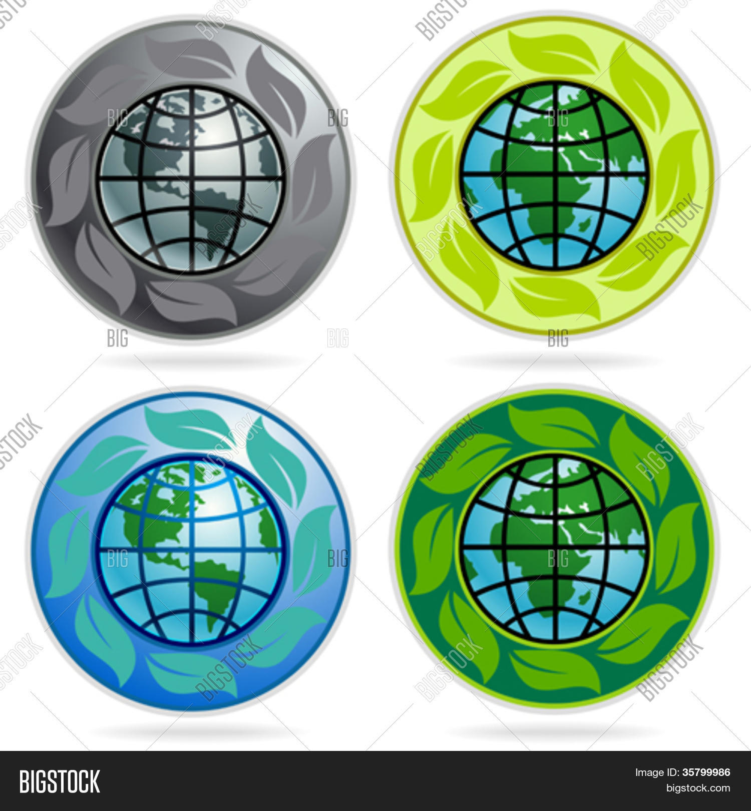 Set Earth Labels, Vector & Photo (Free Trial) | Bigstock