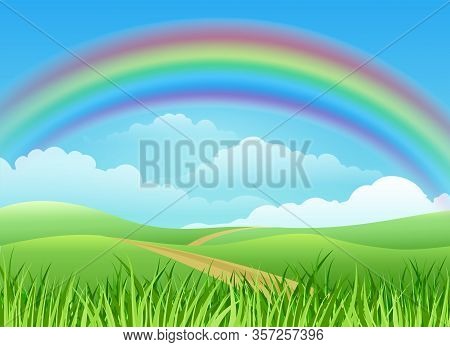 Cartoon Fields Rainbow Images, Illustrations & Vectors (Free) - Bigstock