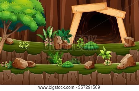 Cartoon Mine Vector & Photo (Free Trial) | Bigstock