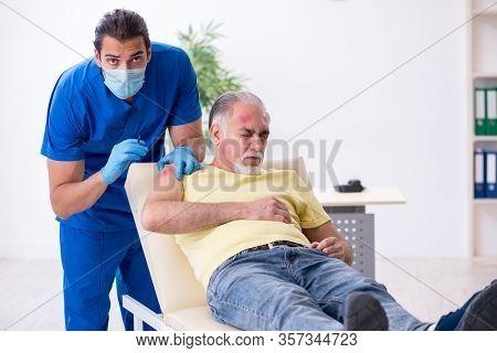 Injured Old Man Image & Photo (Free Trial) | Bigstock