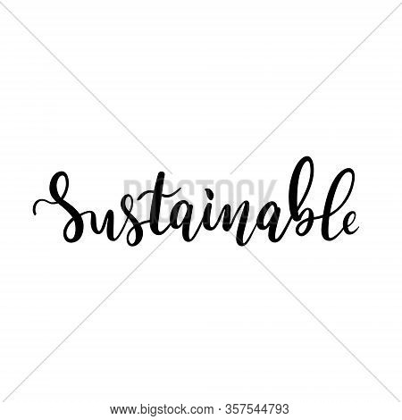 Sustainable Lettering Vector & Photo (Free Trial) | Bigstock