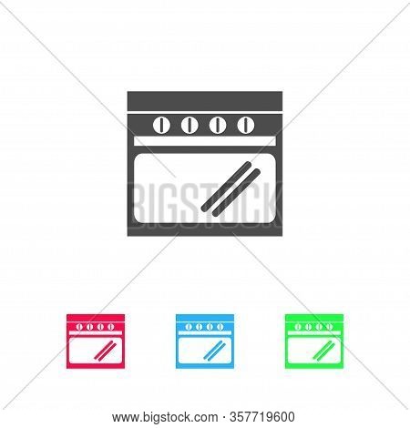 Oven Icon Flat. Color Vector & Photo (Free Trial) | Bigstock