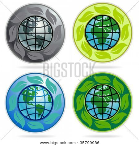 Set Earth Labels, Vector & Photo (Free Trial) | Bigstock