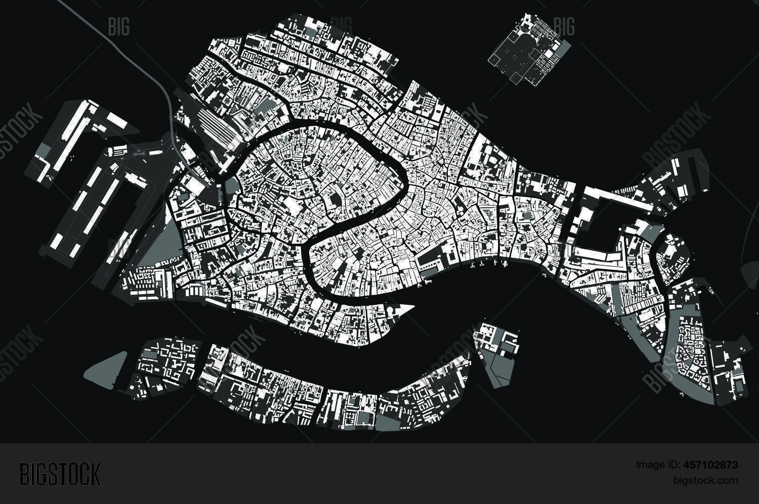 Venice Vector Map. Vector & Photo (Free Trial) | Bigstock
