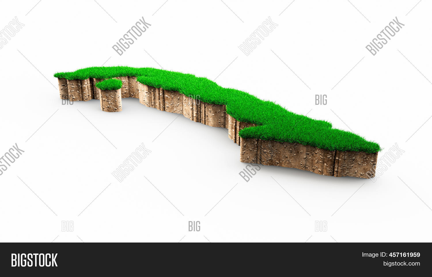 Cuba Map Soil Land Image & Photo (Free Trial) | Bigstock