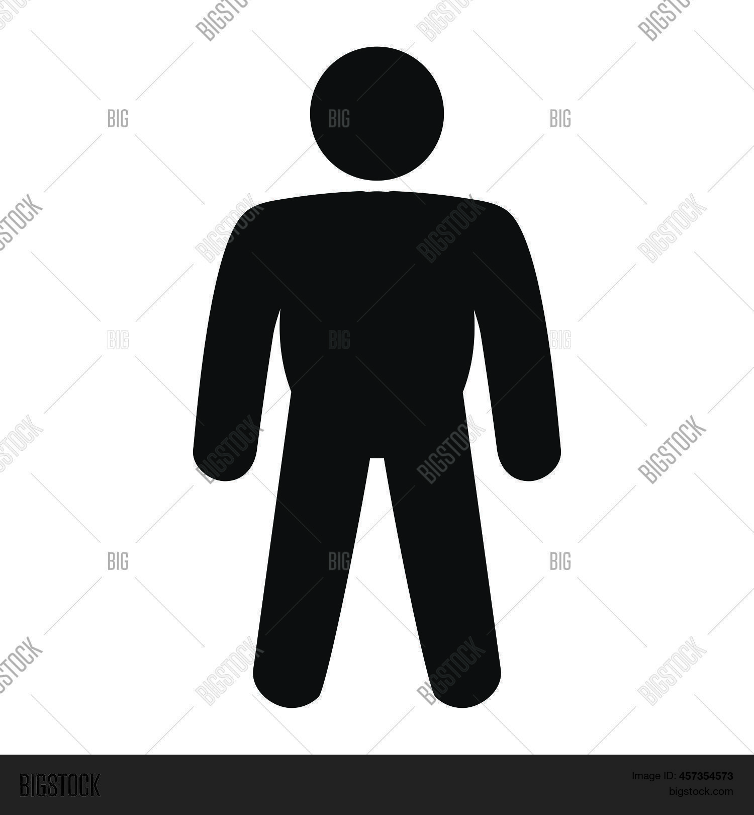 Vector Fat Stick Man Vector & Photo (Free Trial) | Bigstock