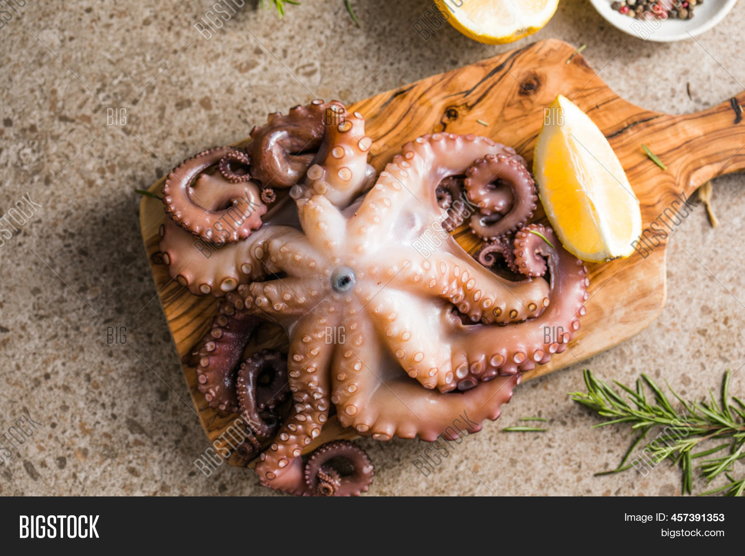 Octopus Cooked Chopped Image & Photo (Free Trial) | Bigstock