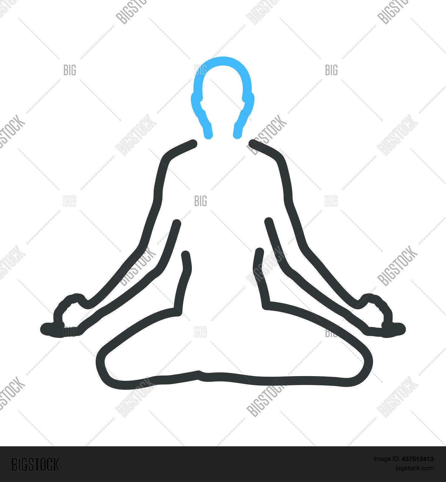 Lotus Pose Icon. Vector & Photo (Free Trial) | Bigstock