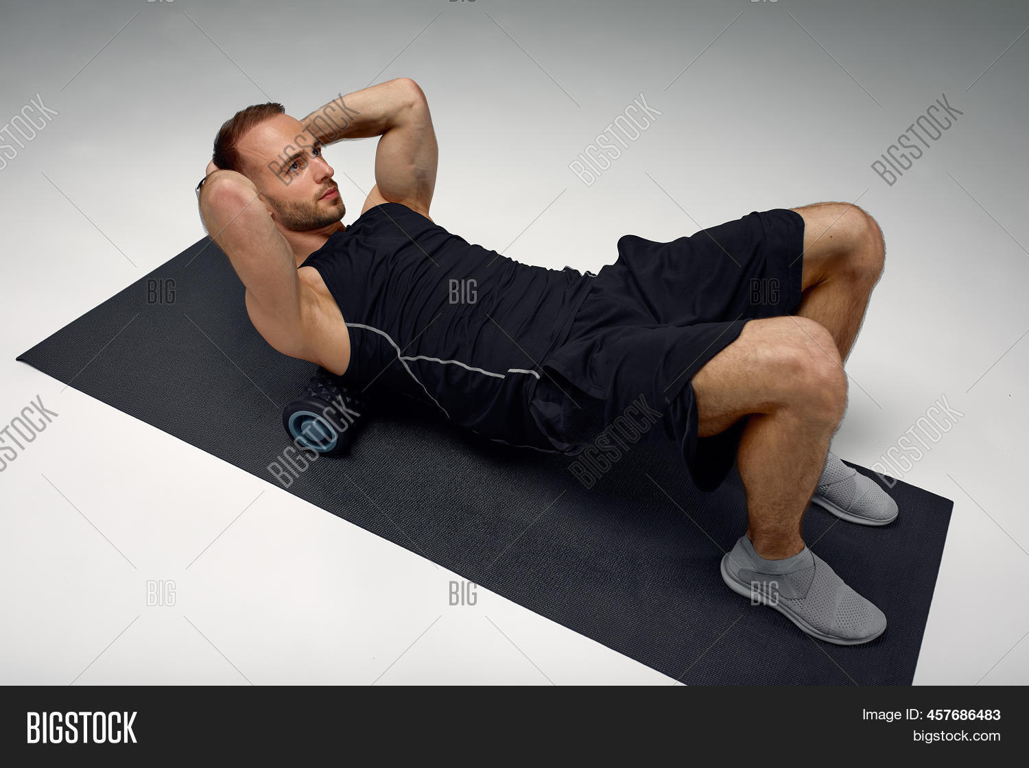 Man Foam Rolling. Image & Photo (Free Trial) | Bigstock