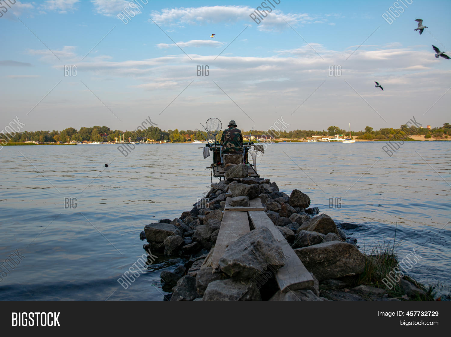 Back View Fisherman Image & Photo (Free Trial) | Bigstock