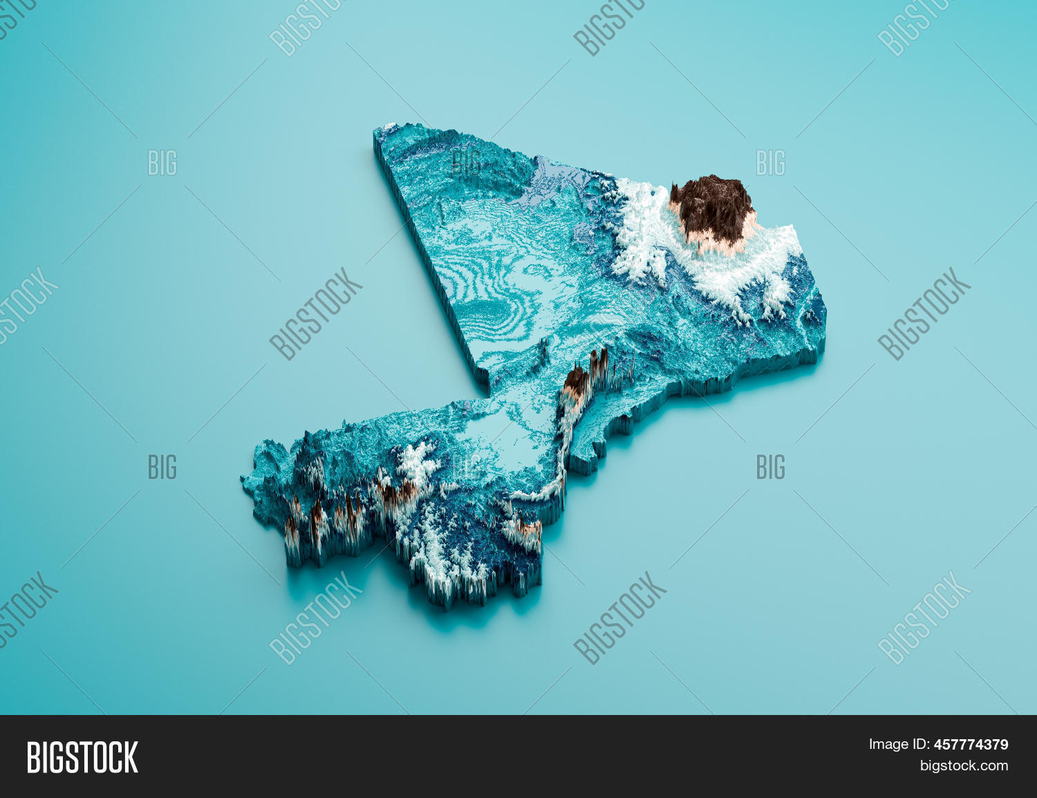 Topographic Mali Map Image & Photo (Free Trial) | Bigstock