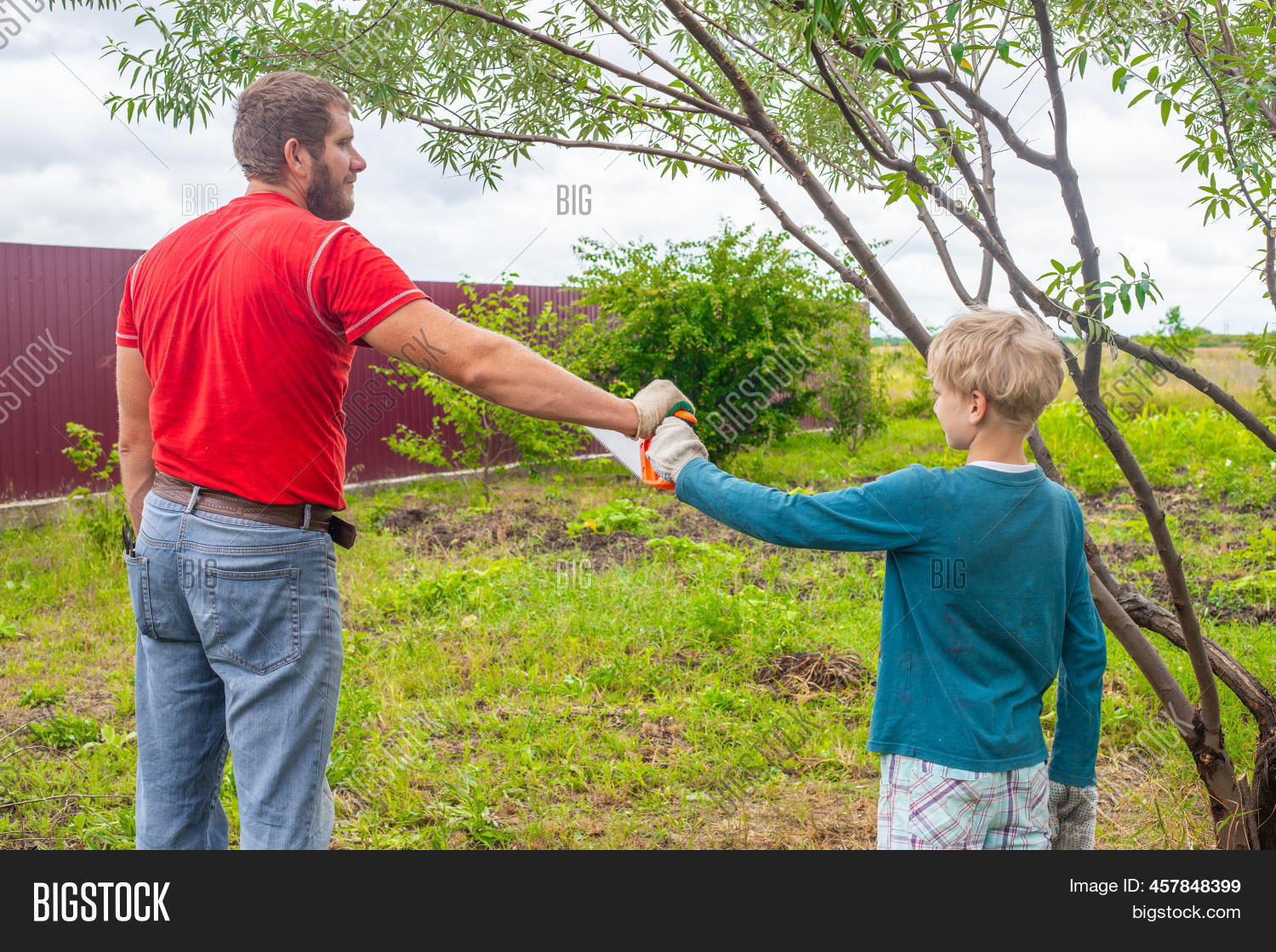 Son Helps His Father Image & Photo (Free Trial) | Bigstock