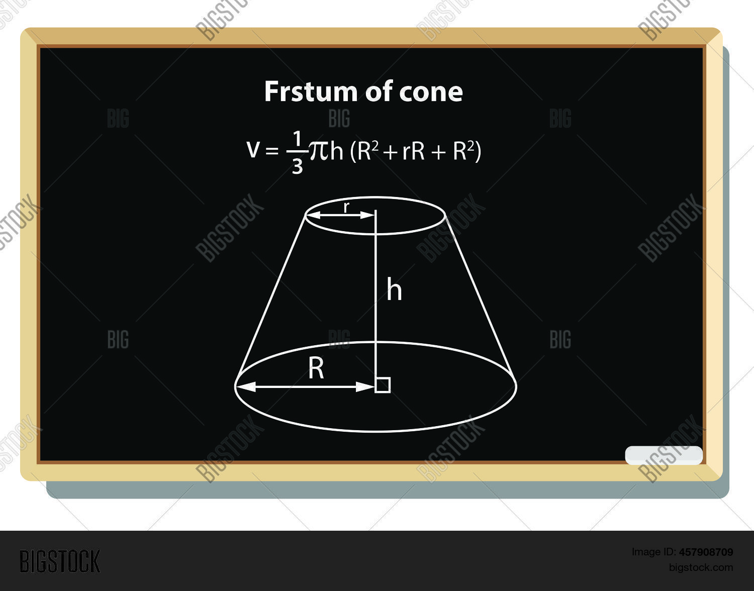 Frustum Cone Formula Vector & Photo (Free Trial) | Bigstock
