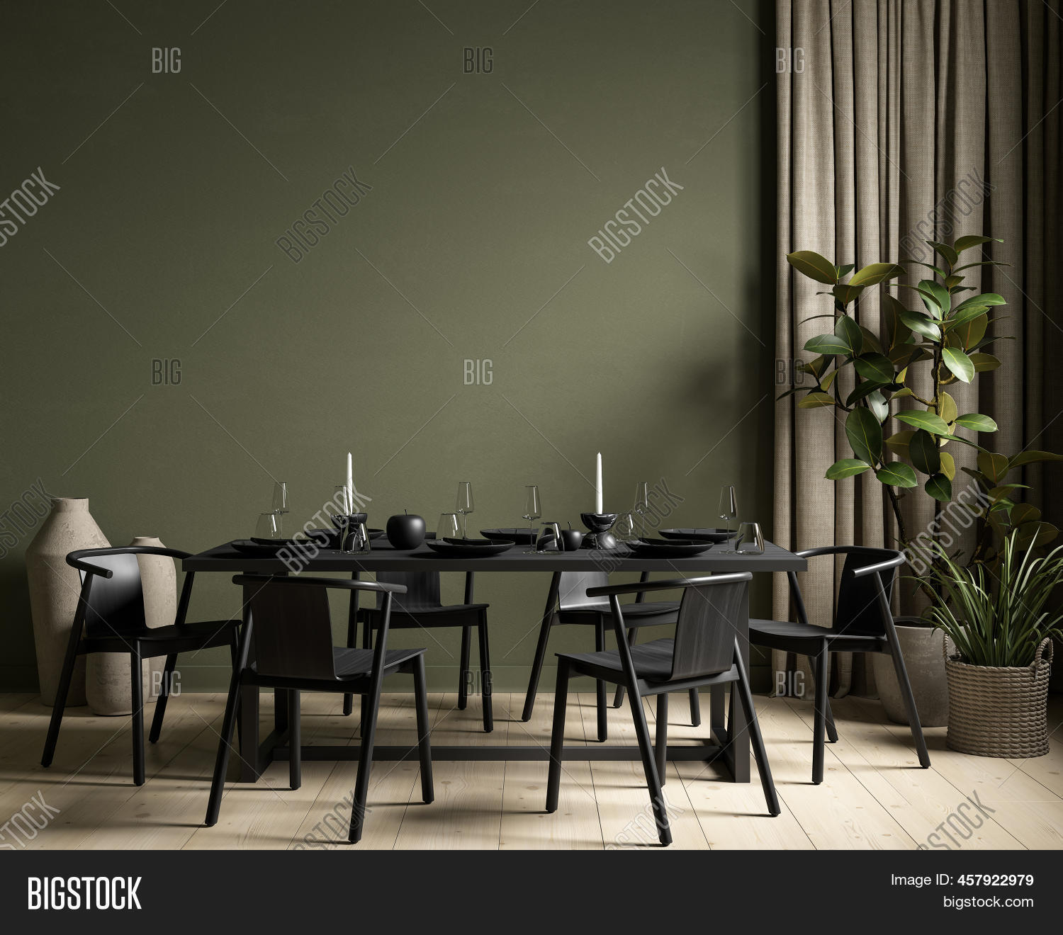 Green Interior Dining Image & Photo (Free Trial) | Bigstock