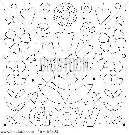 Grow. Coloring Page. Vector & Photo (Free Trial) | Bigstock