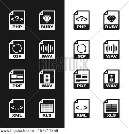 Set Wav File Document Vector & Photo (Free Trial) | Bigstock
