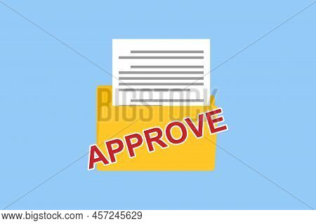 Folder Icon, Approved Folder Illustration Isolated On White Background ...