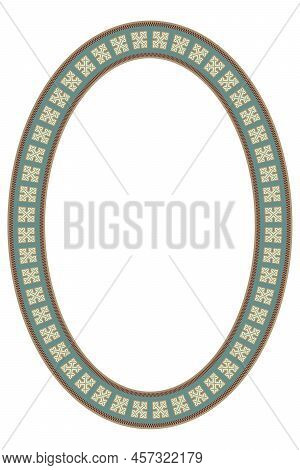 Ethnic Frame. Oval Vector & Photo (Free Trial) | Bigstock