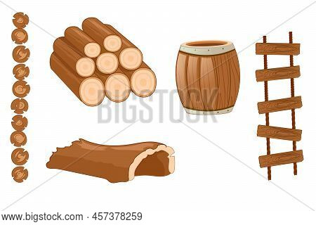 Cartoon Timber. Wood Vector & Photo (Free Trial) | Bigstock
