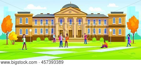 University Building Cartoon