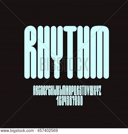 Rhythm Font. Tall Vector & Photo (Free Trial) | Bigstock