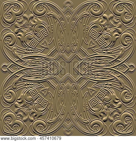 Vintage Floral Emboss Vector & Photo (Free Trial) | Bigstock