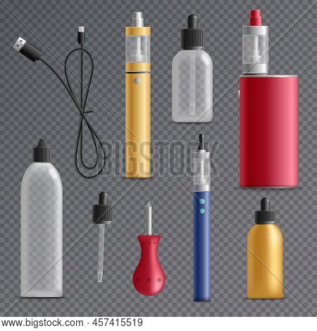 Vaping Realistic Set Vector & Photo (Free Trial) | Bigstock