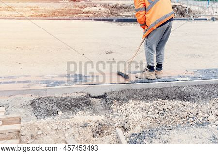 Paving Stone Workers Image & Photo (Free Trial) | Bigstock