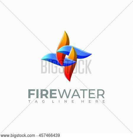 Fire Water Logo Vector & Photo (Free Trial) | Bigstock
