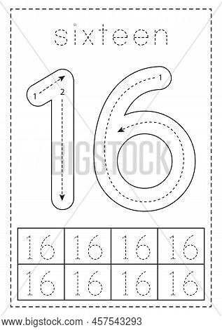Tracing Number Vector & Photo (Free Trial) | Bigstock