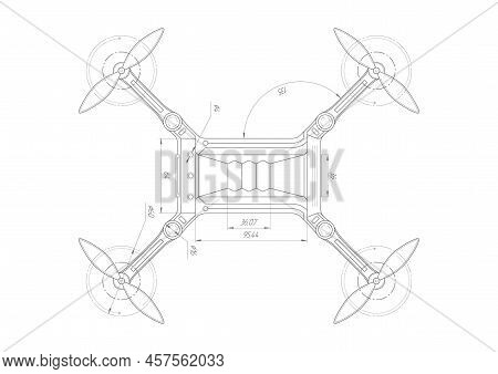 Flying Robot Outline. Vector & Photo (Free Trial) | Bigstock
