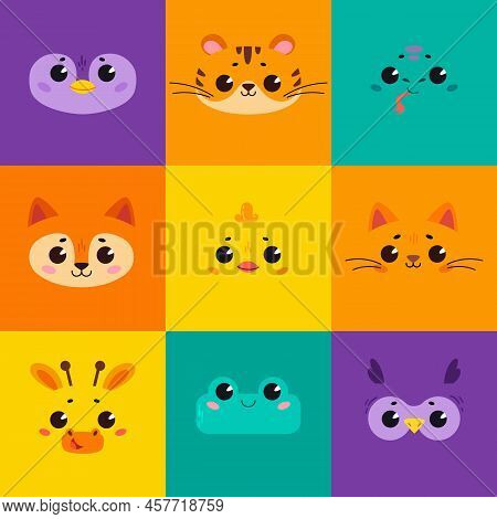 Set Cute Cartoon Vector & Photo (Free Trial) | Bigstock