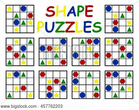 Shape Sudoku Set Kids Vector & Photo (Free Trial) | Bigstock