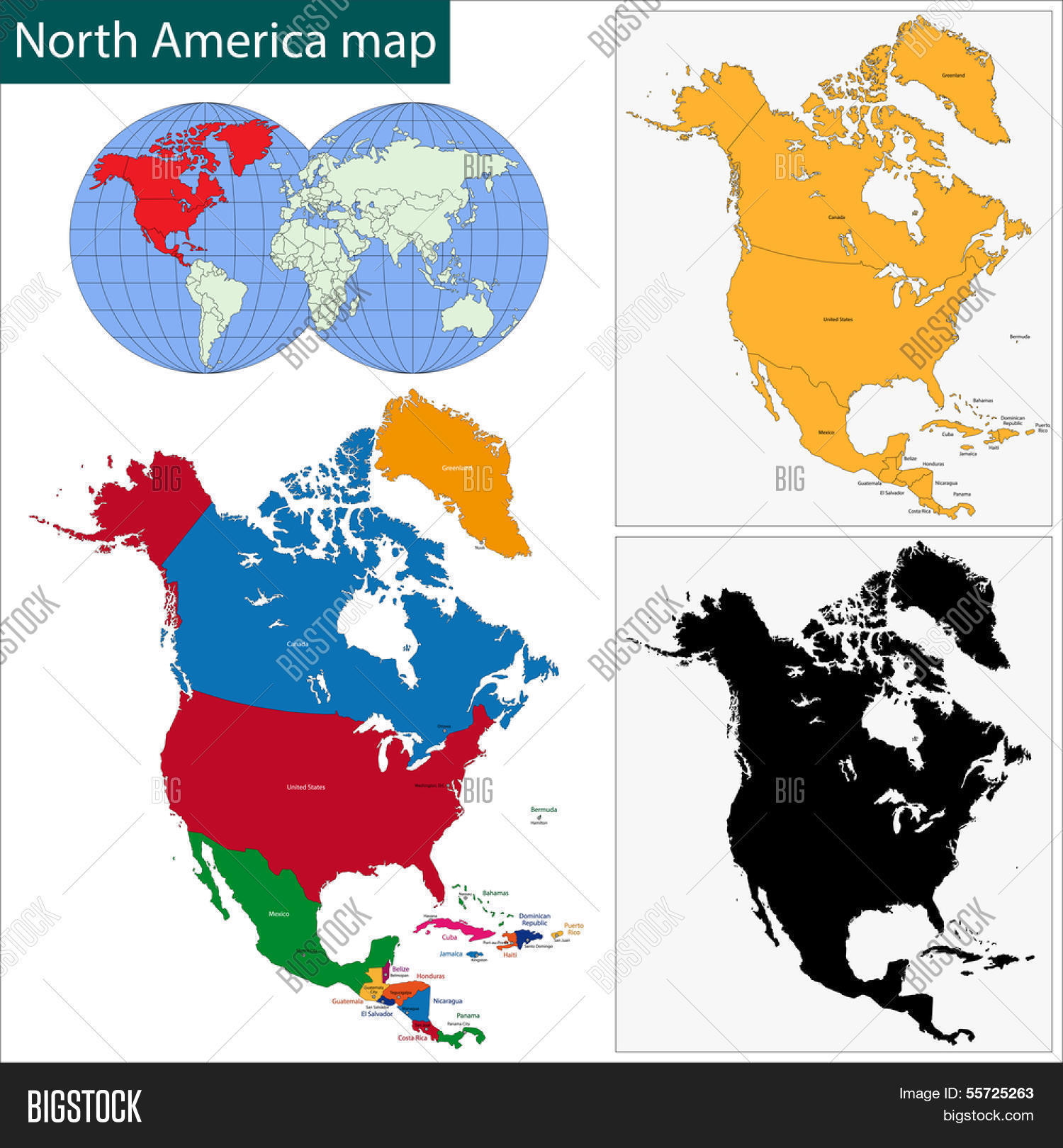 Colorful North America Image & Photo (Free Trial) | Bigstock