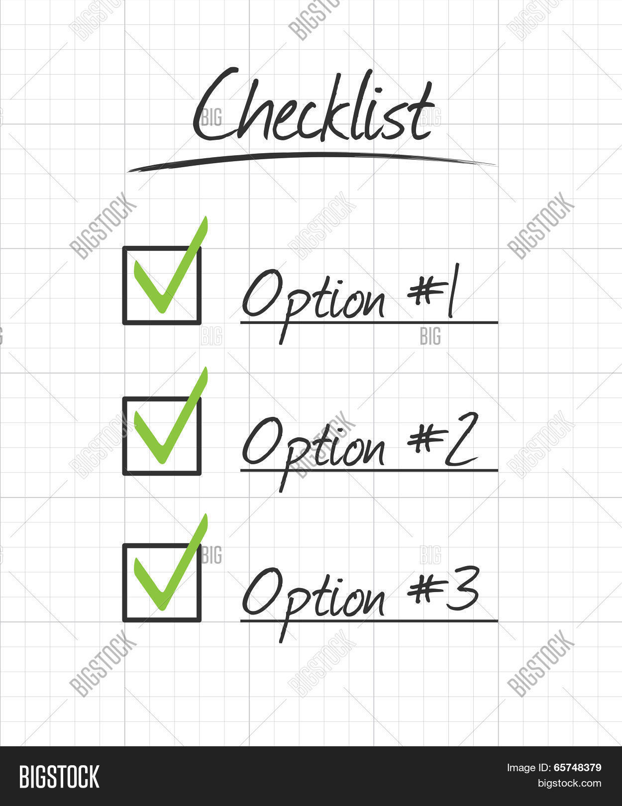 Checklist On Ruled Vector & Photo (Free Trial) | Bigstock