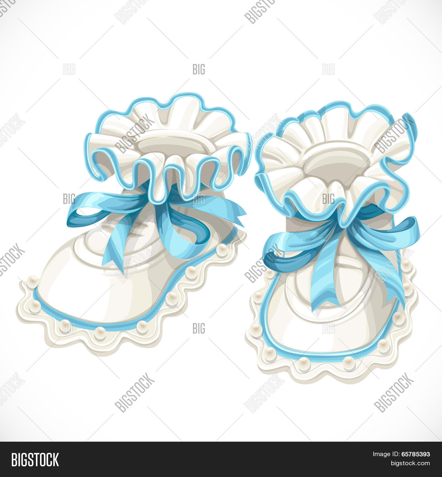 Baby Blue Booties Vector & Photo (Free Trial) | Bigstock
