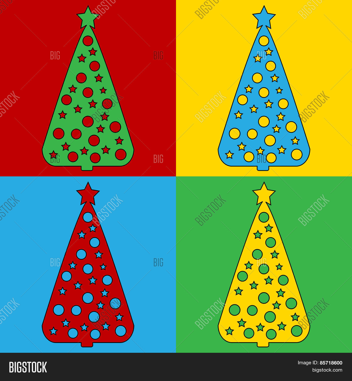 Pop Art Christmas Vector & Photo (Free Trial) | Bigstock