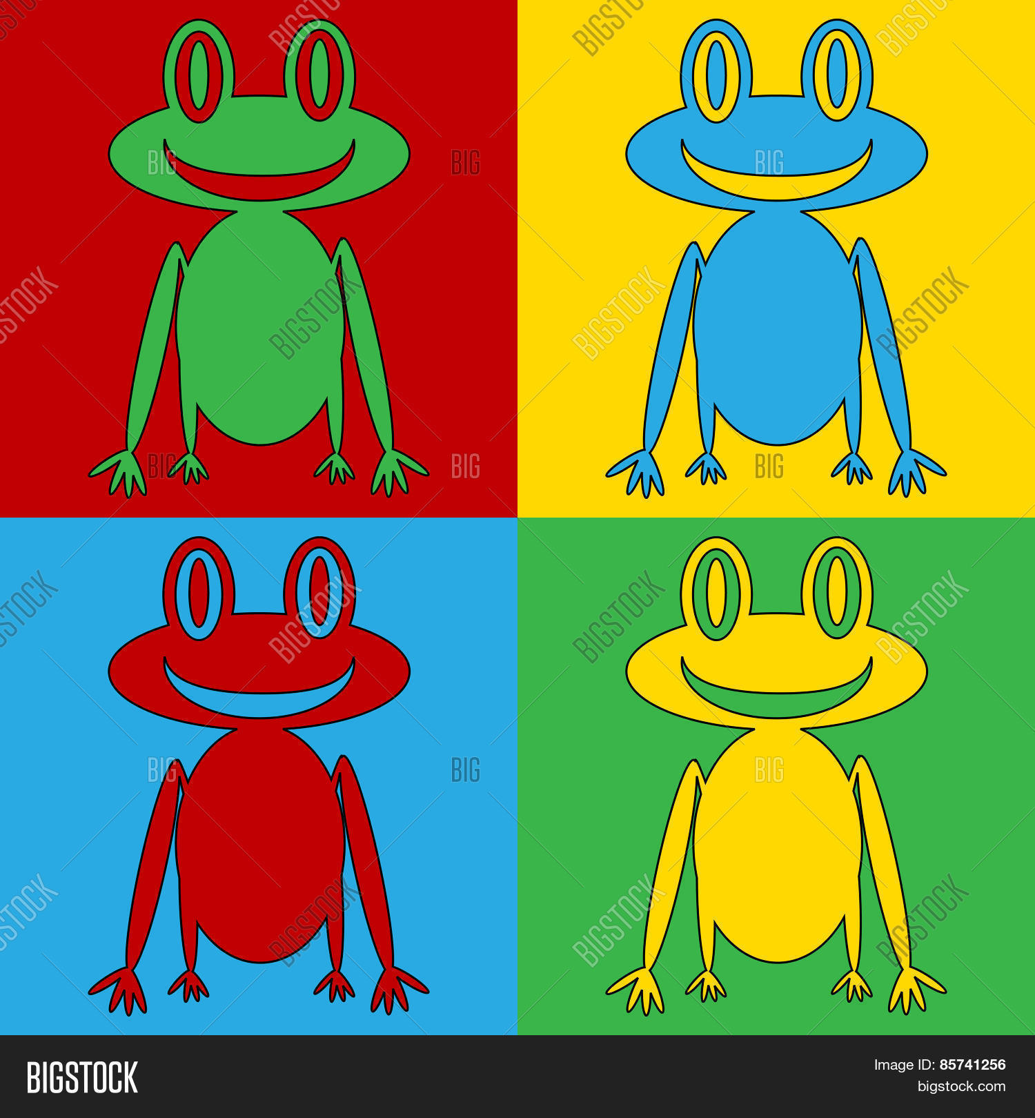Pop Art Frog Symbol Vector & Photo (Free Trial) | Bigstock