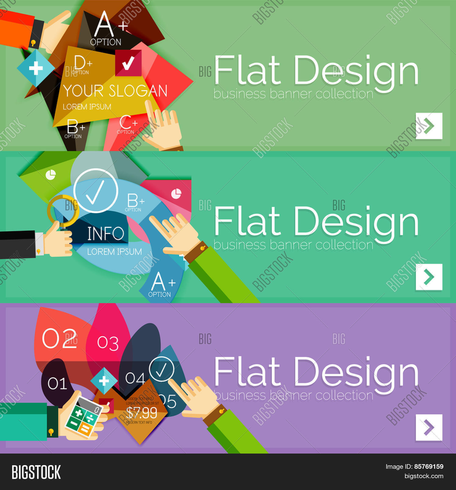 Flat Design Vector Vector & Photo (Free Trial) | Bigstock